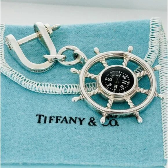 Tiffany & Co. | Accessories | Tiffany Co Compass Key Ring Keychain ...